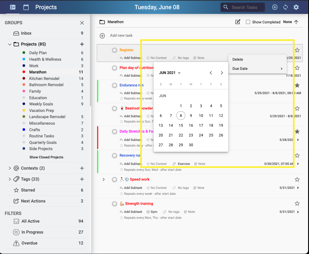 context-menu-rightclick - Pocket Informant